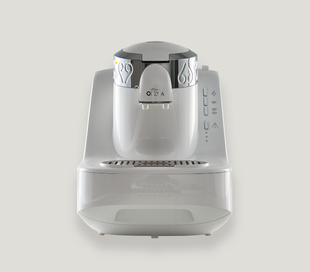 Al Ameed Okka Turkish Coffee Machine White Chrome